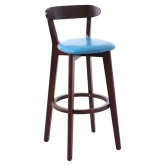 Generic Barhocker, gepolsterter Barhocker aus Holz, K&uuml;chenthekenst&uuml;hle mit niedriger R&uuml;ckenlehne und Fu&szlig;st&uuml;tze, hoher Barhocker/71 cm