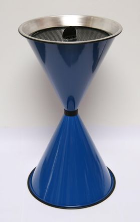 Szagato Standaschenbecher Diabola 71x40 cm + 25 kg Quarzsand blau Marke Szagato Made in Germany (Industrie Standaschenbecher modern Design Aschenbecher gro&szlig; s