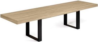 IDMarket Table à Manger Extensible Rectangle Phoenix 6-12 Personnes Bois et Noir 200-300 cm
