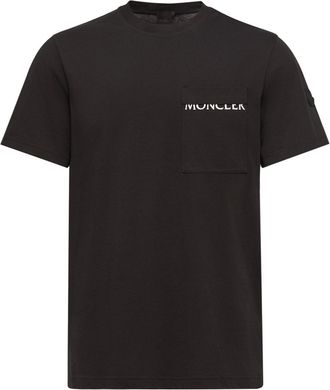 Moncler Moncler Logo Cotton Jersey T-shirt, Men, Black, Size: 3xl