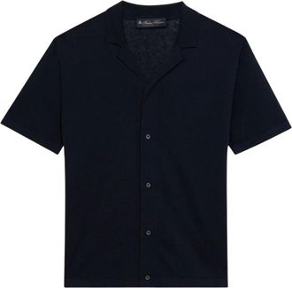 Brooks Brothers Homme, Chemises, Bleu, Taille: 3XL Polo en maille coton-lin