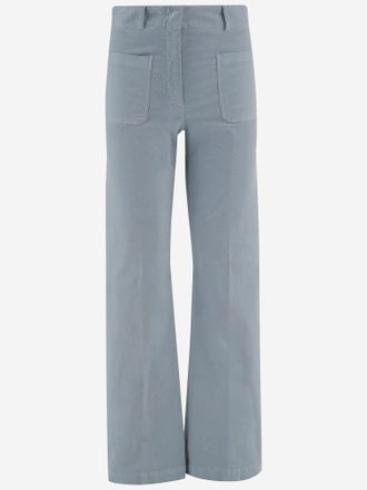 Ql2 Quelledue Pantalon en velours de coton extensible Ql2 Donna