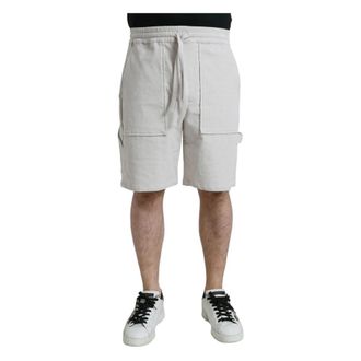 Dolce & Gabbana Homme, Shorts, Beige, Taille: M Shorts Bermuda en velours c&ocirc;tel&eacute; beige