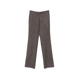 Etro Check Straight Hosen - - Trousers - Damen - Grau - S