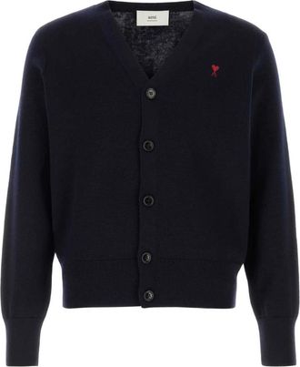 Ami Homme, Pulls, Bleu, Taille: M Adchkc361 Cardigan en m&eacute;rinos
