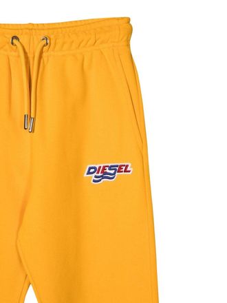 Diesel Logo-Accented Cotton Joggers - Yellow