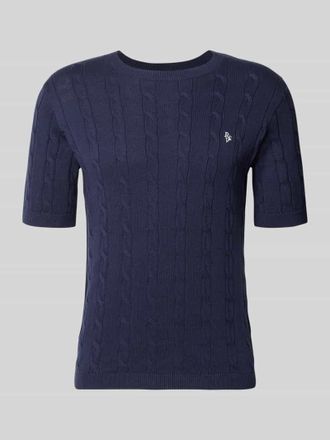 Review Slim Fit T-Shirt in Strick-Optik