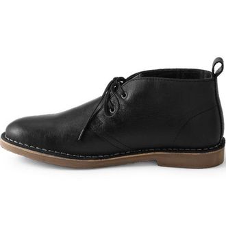 Lands End Desert Boots aus Leder, Herren, Gr&ouml;&szlig;e:41 regular, Schwarz, Leder, by Lands End