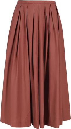 Roberto Collina Femme, Jupes, Brun, Taille: 40 FR Jupe Midi Pliss&eacute;e