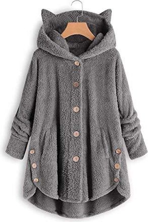 Generic 2026 Pyjama Pilou Pilou Femme, Chic Peignoir Hiver Polaire Cocooning Cape Long Chaud Laine Pull Capuche Automne Sweat Veste Pilou Pilou