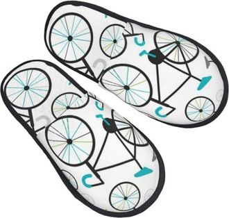 Generic Pantoufle Maison Illustration De V&eacute;lo De Dessin Anim&eacute; Chaudes Pantoufles Unique Chaussons Maison Antid&eacute;rapantes Hiver Chaussures Chaudes Pour Chambre 