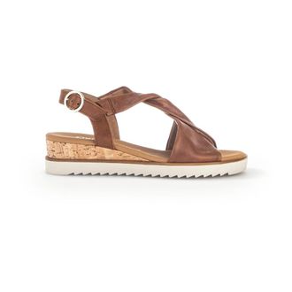 Gabor Cognacfarbene Ledersandalen mit gekreuzten Riemen - - Shoes - Damen - Braun - 43 EU