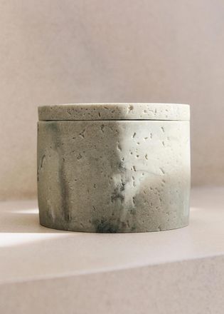 Mango Pot moyen de salle de bains en r&eacute;sine effet marbre sable - Home - M - MANGO HOME