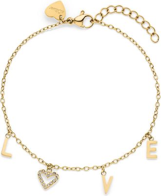 s.Oliver Bracelet - Elegantes Armband aus poliertem Edelstahl - gold - Rolokette verstellbar bis 21 cm - wasserfest & hautfreundlich