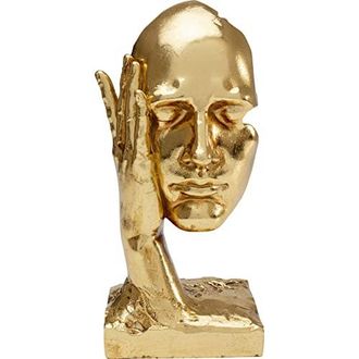 Kare Design Design Deko Objekt In My Mind Gold, Deko Figur, Skulptur, Dekoration Wohnung Modern, Dekofigur Wohnzimmer, Accessoire, 30x14x14 cm (H/B/T)
