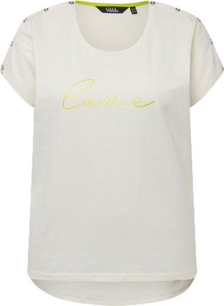 Ulla Popken Damen, gro&szlig;e Gr&ouml;&szlig;en, T-Shirt mit Knopfleiste und Print, Oversized