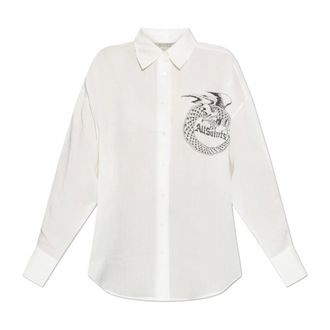 AllSaints Femme, Blouses et Chemises, Blanc, Taille: 34 FR Chemise Sparrow