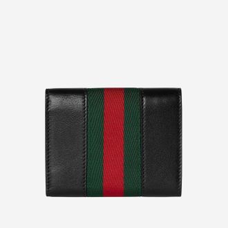 Gucci Womens Leather Wallet Black & Purses