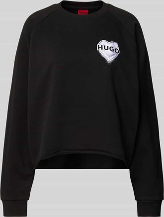 HUGO BOSS Sweatshirt aus reiner Baumwolle mit Raglan&auml;rmeln Modell Darace