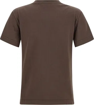 Jacquemus Grosgrain Logo-Appliqu&eacute; T-Shirt - Brown