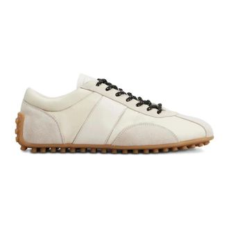 Tod's Baskets classiques &agrave; lacets - Femme - Chaussures - Beige - Taille: 38 EU