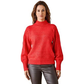 Daxon by - Pull manches fantaisie col montant