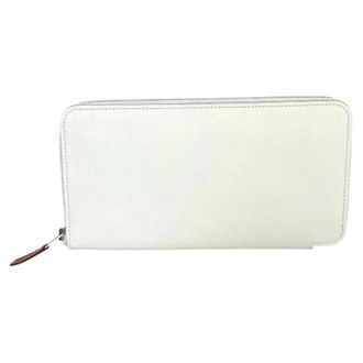 Herm&egrave;s Portefeuille long SilkIn Classique Pre-owned - Femme - Pre-owned - Blanc - Taille: ONE Size