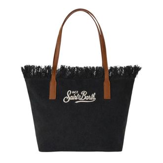 MC2 Saint Barth City Bag Mid Fringe - - Bags - Damen - Schwarzk - ONE SIZE