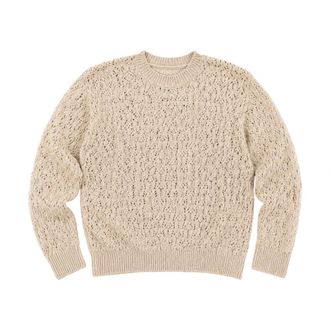 Eleventy Femme, Pulls, Beige, Taille: 42 FR Pull &agrave; col rond manches longues