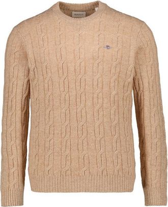 GANT Herren Pullover beige unifarben