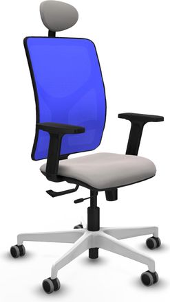 Piqueras y Crespo B&uuml;rostuhl, weiche Rollen, 2D-Armlehnen, h&ouml;henverstellbare Lendenwirbelst&uuml;tze und festes Kopfteil, ausgestattet mit Syncro/Traslack und Schneideschaum,