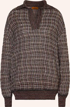 Missoni Strick-Poloshirt Mit Pailletten schwarz