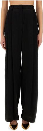 Nina Ricci Femme, Pantalons, Noir, Taille: 38 FR Pantalon Large Pliss&eacute;