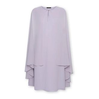 Elena Miro Georgette-Kleid mit Lagenlook - - Dresses - Damen - Lila - L