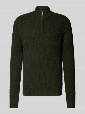 Fynch-Hatton Slim Fit Strickpullover aus Baumwoll-Woll-Mix