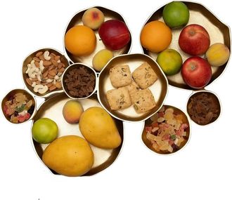 Generico Gruppierte Sch&uuml;sseln, Unterteilungsteller mit 9 Teilungen, goldfarben, f&uuml;r Tischmitte, f&uuml;r Hochzeiten, Zuhause, Wohnzimmer, Buffet, Snacks, S&uuml;&szlig;igkeite