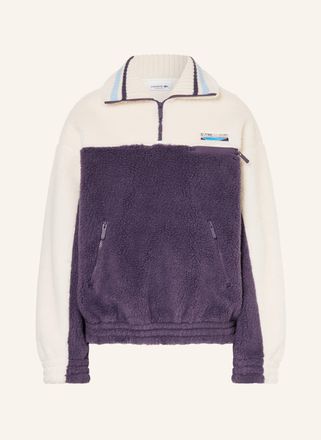 Lacoste Schlupfjacke Aus Teddyfell lila