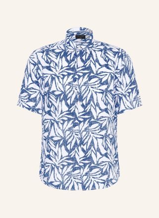 Olymp Kurzarm-Hemd Regular Fit Aus Leinen blau