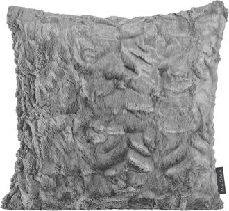 Magma Heimtex Magma Kissenhülle Fluffy - 40 x 40 cm - Plüsch Kissenhülle Felloptik - sehr flauschig und kuschelig - in vielen Farben (Magma_Mittelgrau_005)