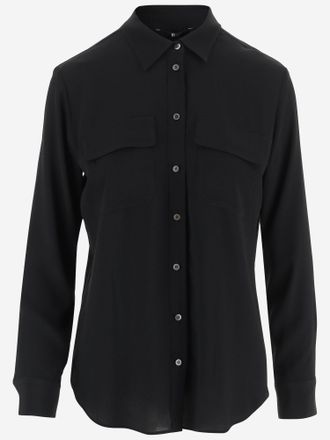 F.it Womens Shirt Acetate And Silk Black