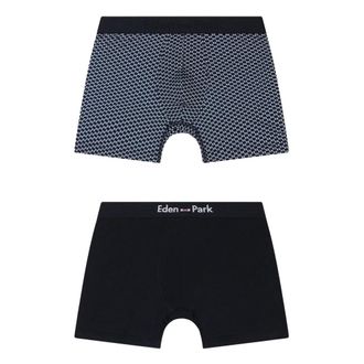 Eden Park Homme, Sous-vêtements, Multicolore, Taille: L Lot de deux boxers en jersey de coton stretch uni et ciel imprimé - Eden Park