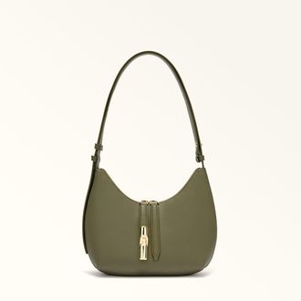 Furla Goccia Schultertasche S Avocado Gr&uuml;n Night-kalbsleder + Sidney-kalbsleder Damen