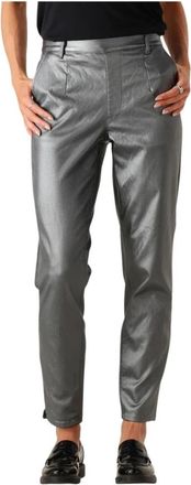 Object Graue Coated Pantalon f&uuml;r Frauen - - Trousers - Damen - Grau - S