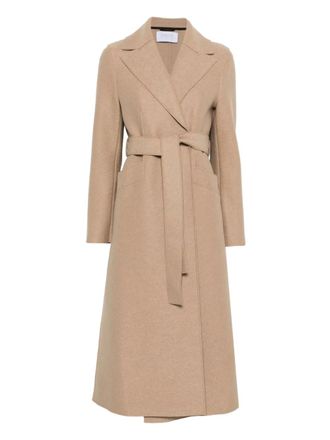 Harris Wharf London Wollmantel mit G&uuml;rtel - Nude