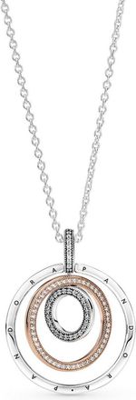 Pandora Two-Tone Circles Pendant & Necklace