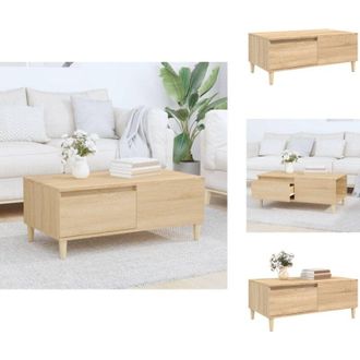 vidaXL Vidaxl - Table basse Ch&ecirc;ne sonoma 90x50x36,5 cm Bois ding&eacute;nierie - Table Basse Design Scandinave - Table Basse Moderne - Table Basse Avec Tiroir