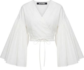 Jacquemus Femme, Blouses et Chemises, Blanc, Taille: 38 FR Le Cache-coeur Paysan