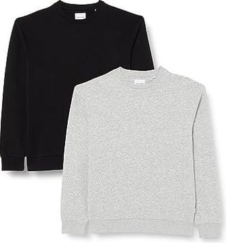 Jack & Jones Sweat-Shirt pour Homme, Noir/Pack : Noir + lgm, L