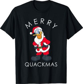 Disney Donald Duck as Santa Merry Quackmas Holiday T-Shirt