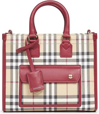 Burberry Femme, Sacs, Beige, Taille: ONE Size Mini Sac Seau à Carreaux